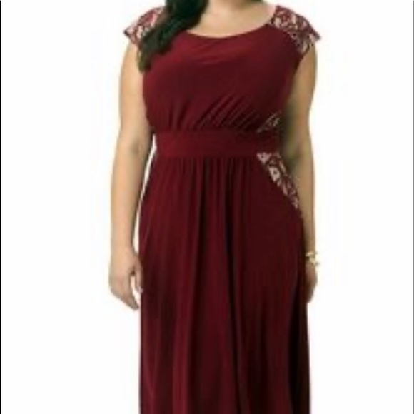 Igigi | Dresses | Igigi Tamara Burgundy Flattering Dress Plus Size ...
